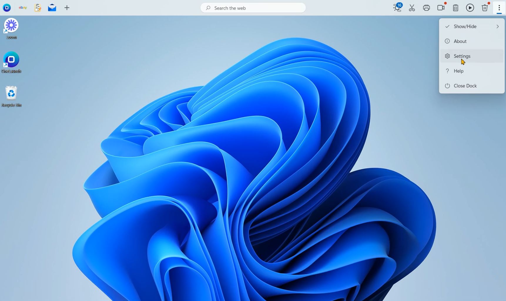 Setting Options for OneLaunch: Customize Your Desktop
